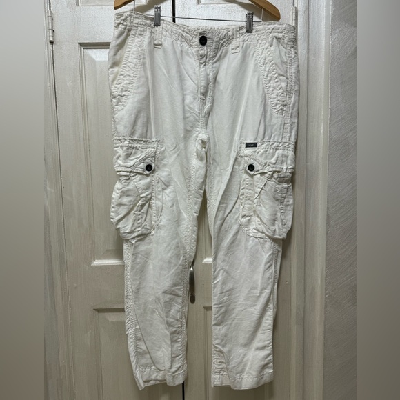 Union | Pants | Union Jeans Mens 4 Ins 29 Linen Cotton Blend White ...